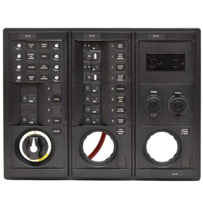 Malibu Boat Power Distribution Panel 3912115 | Blue Sea 12VDC / 120VAC ...