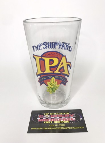 The Shipyard Brewing Company Fuggles IPA 16 oz Pint Logo Beer Glass ...
