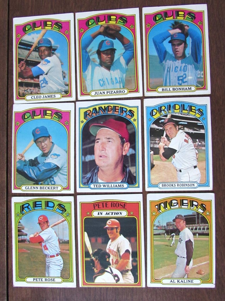1972 TOPPS BASEBALL CARD COMPLETE SET OF 787 CARDS. MOST CARDS ARE VG ...