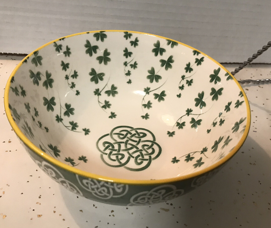 CLARAS CRAFTS Irish Celtic Bowl With Trellis Shamrock Design | eBay