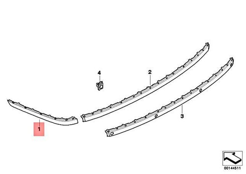 Genuine BMW Alpina B7 E65 E66 E67 Bumper Guard Primed Rear Left ...