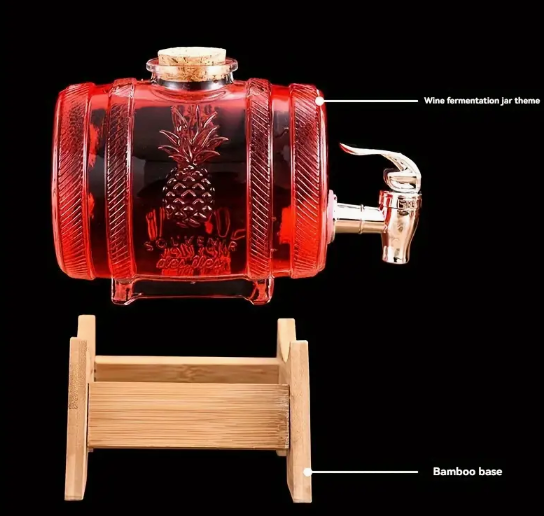 Thickened glass bottle for soaking wine with a faucet, household ...