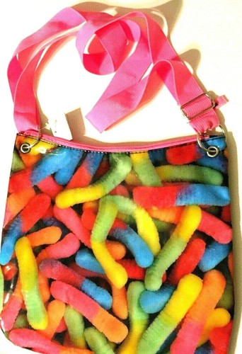 Girls PURSE Tote Bag Multi Colorful Bright Colors Zipper Pocket Inside ...