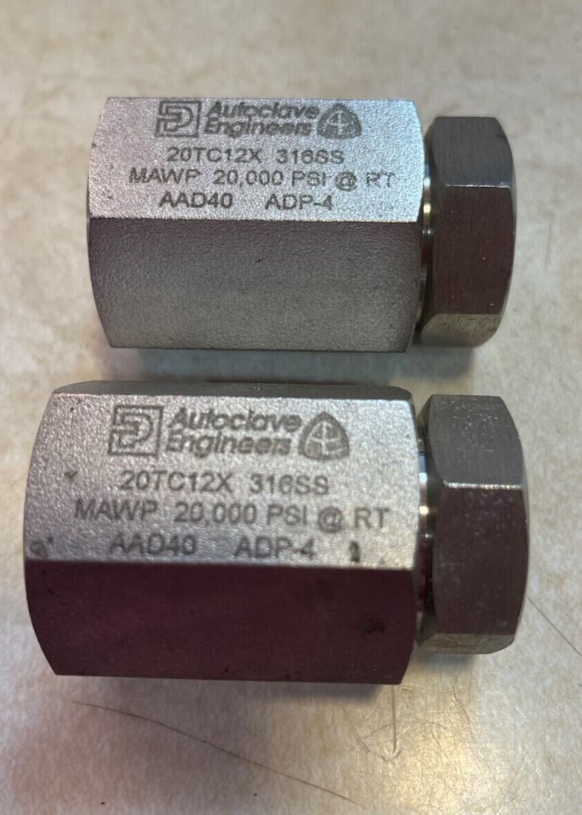 2 NEW Parker Autoclave Engineers Female Tube Cap Medium Pressure ...