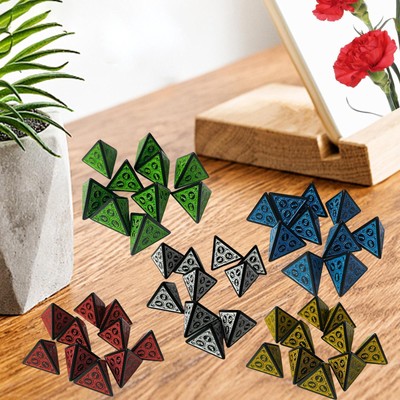 10 Pieces Acrylic D4 Dices Polyhedral Dices Set for Card Games Math | eBay