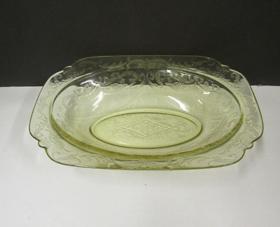 MADRID PATTERN AMBER INDIANA GLASS OVAL 9 7/8" BOWL NEW RECOLLECTION ...