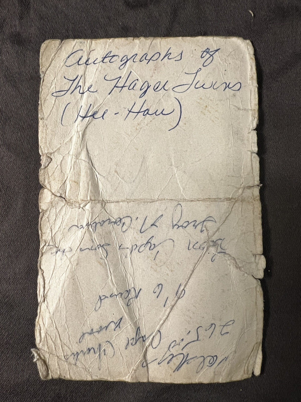 Hager Twins Signed Autograph Hee Haw Jim Jon Hager Bible Verse John 10: ...