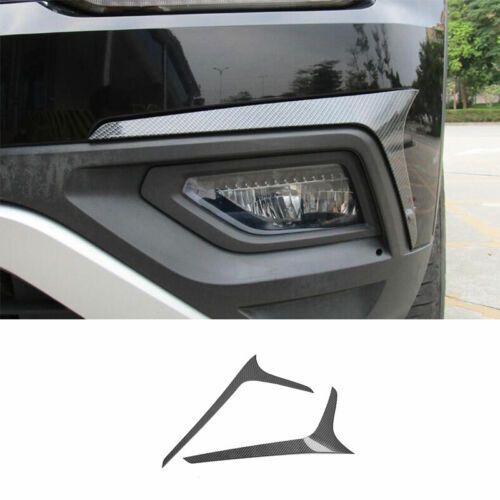 Carbon Fiber Exterior Front Fog Light Strip Trim For Volkswagen Atlas ...