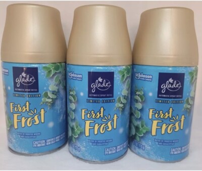 3 PACK Glade Automatic Spray Refill NEW 2024 FIRST FROST Air Freshener ...