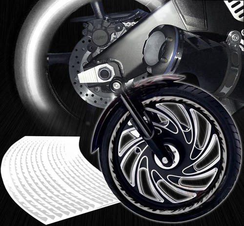 16/17/18" Reflective Rims Tape/Wheel Decal Stripes Sticker Set Flame ...