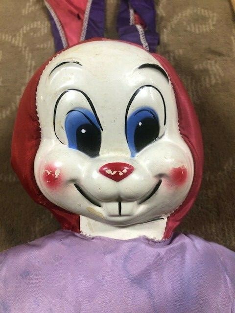 Vintage My Toy Rubber Faced Plush Bunny Rabbit Stuffed Animal TAKE A ...
