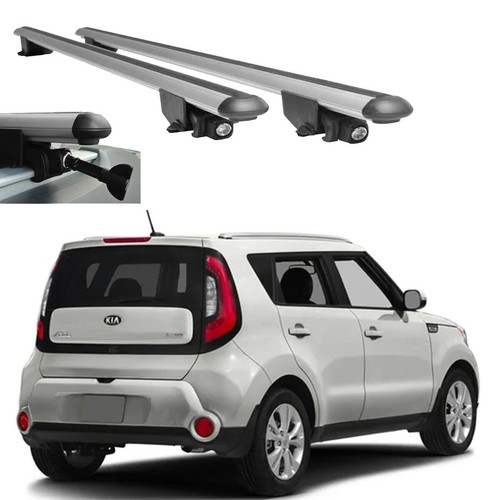 for Kia Soul 2014-2023 Roof Racks Cross Bars Cross Rail Silver 2 Pcs ...