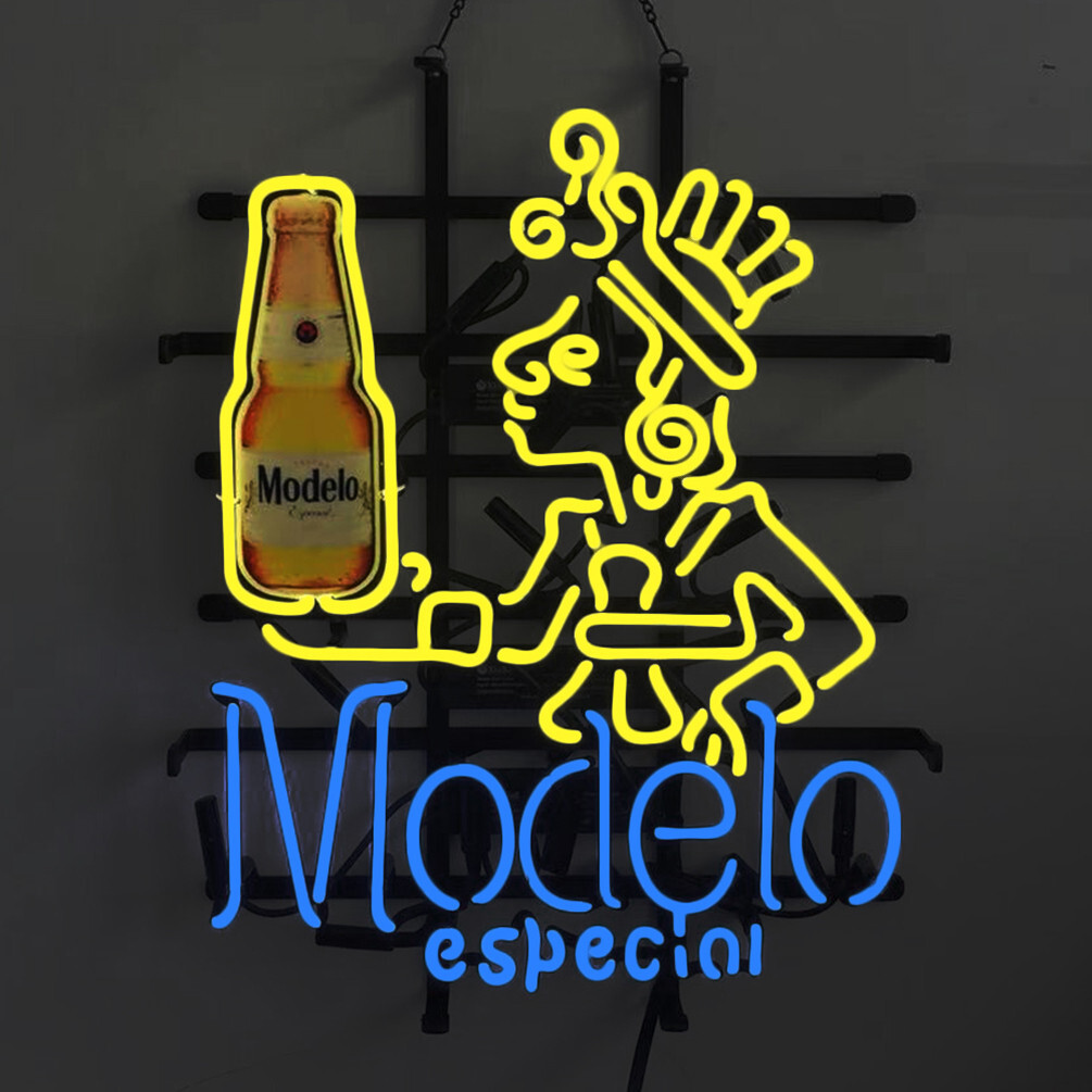Modelo Especial Neon Sign 24"x20" Beer Bar Pub Man Cave Wall Decor | eBay