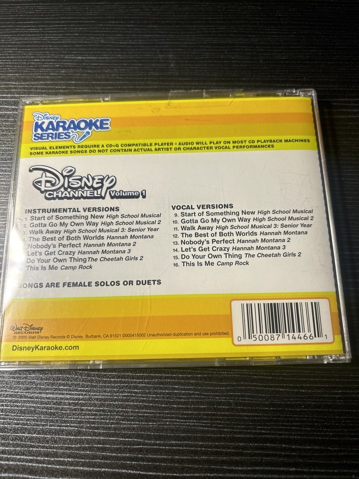 Disney Karaoke: Disney Channel, Vol. 1 * by Disney's Karaoke Series CD ...