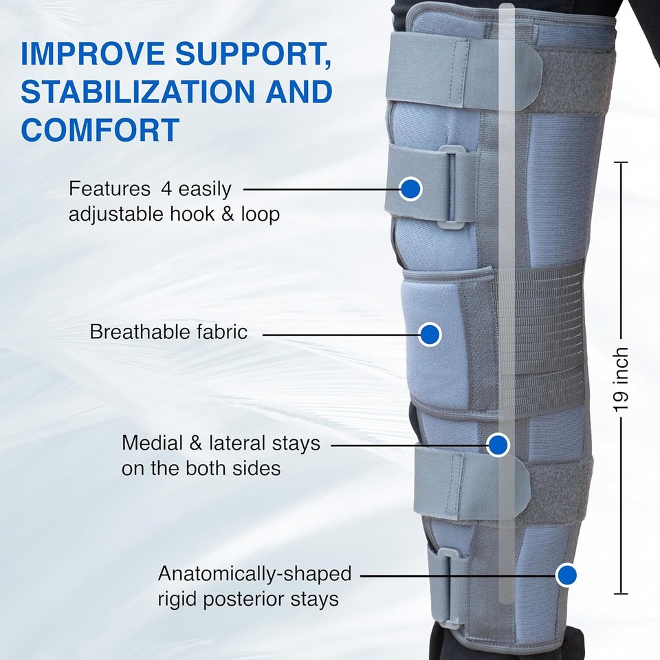 Knee Brace Wrap Around Support Adjustable Knee Open Patella Compression ...