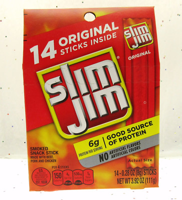 Slim Jim Slim Jim's ~ American Snack Food Original ~ 14 count Box ...