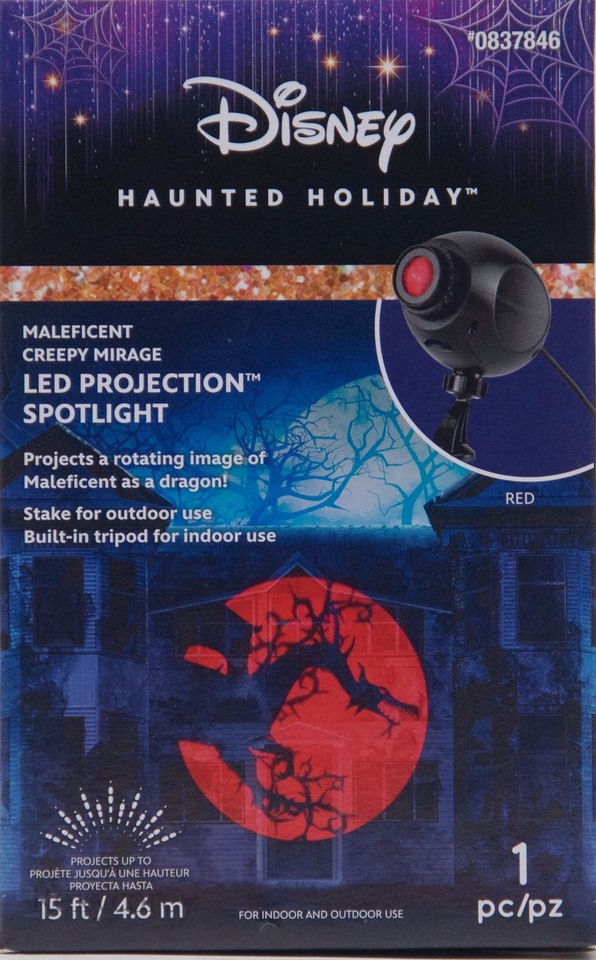 Disney Haunted Holiday Maleficent Creepy Mirage Projector Projection ...