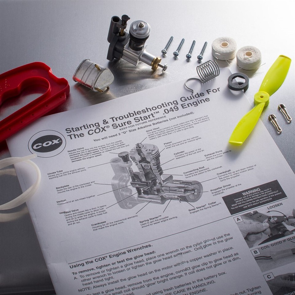 For Cox .049 Model Engine C/L Accessory Kit Fuel Tank Prop 049 ...