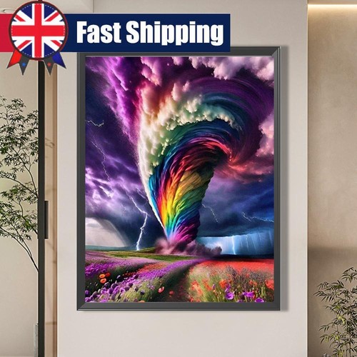 5D DIY Full Round Drill Diamond Painting Multicolored Clouds Home Decor ...