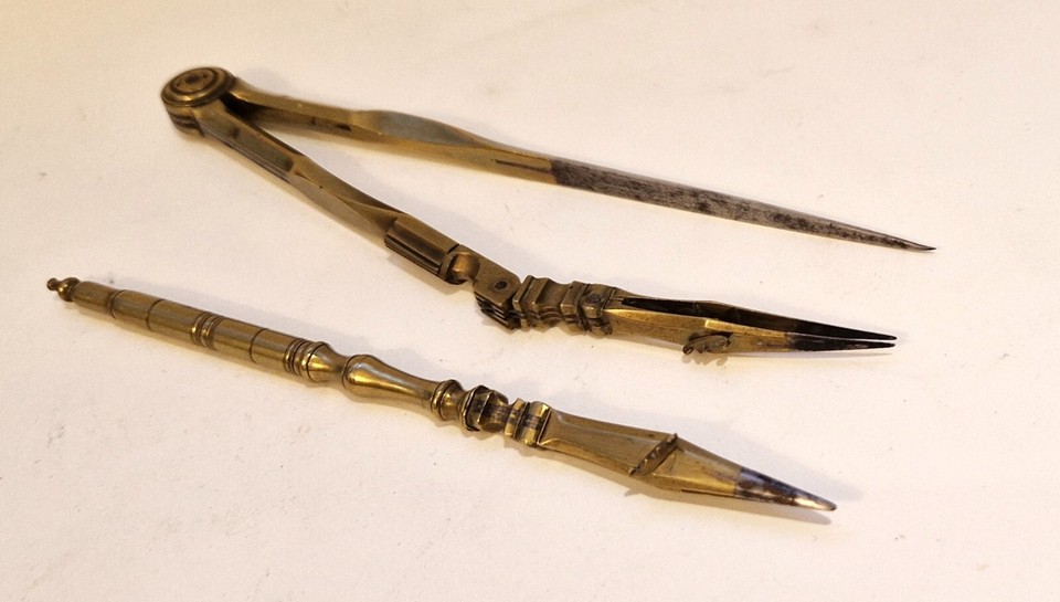 Compas à pointe à encre et tire-ligne Angleterre circa 1770 | eBay