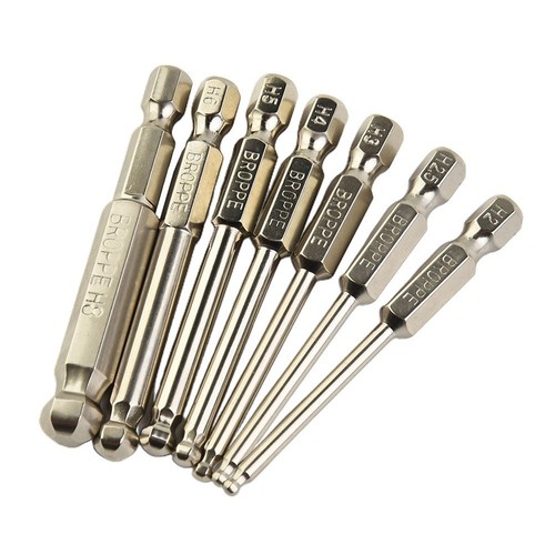 1 Pcs Ball End Hex Screwdriver Bit Metric Hex Bit 65mm Long Magnetic ...