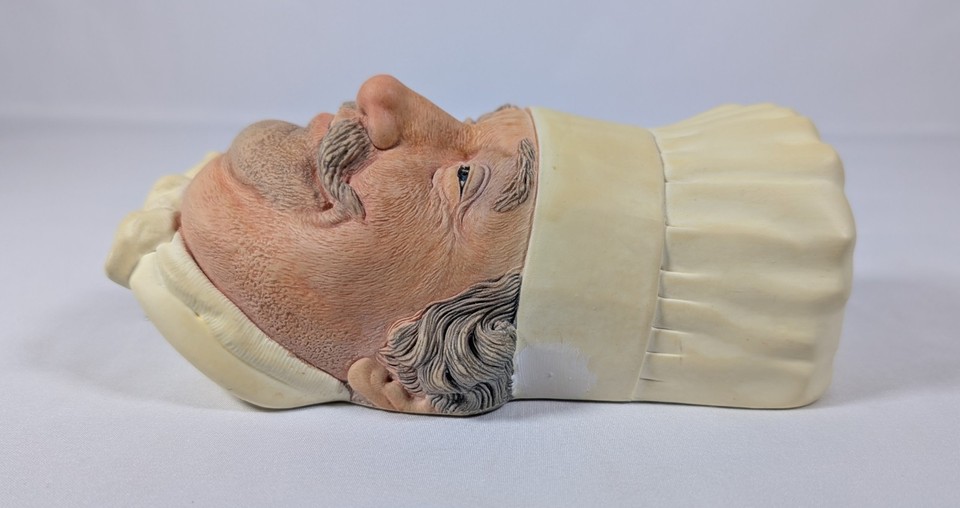 Chef Plaque England 1960s Bossons 3D Chalkware Character Head Baker Hat ...