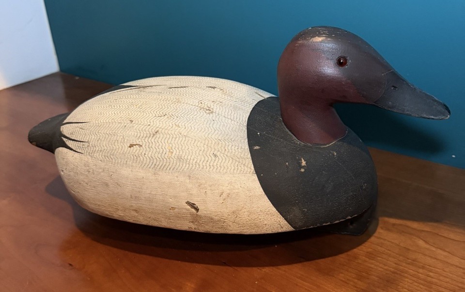 Vintage Wooden Canvasback Duck Decoy – Ken Harris Woodville NY ...