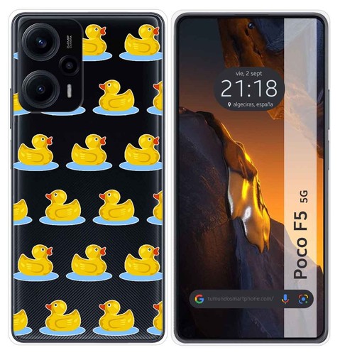 Coque Silicone Transparent pour Xiaomi Poco F5 5G Design Canard Dessins ...