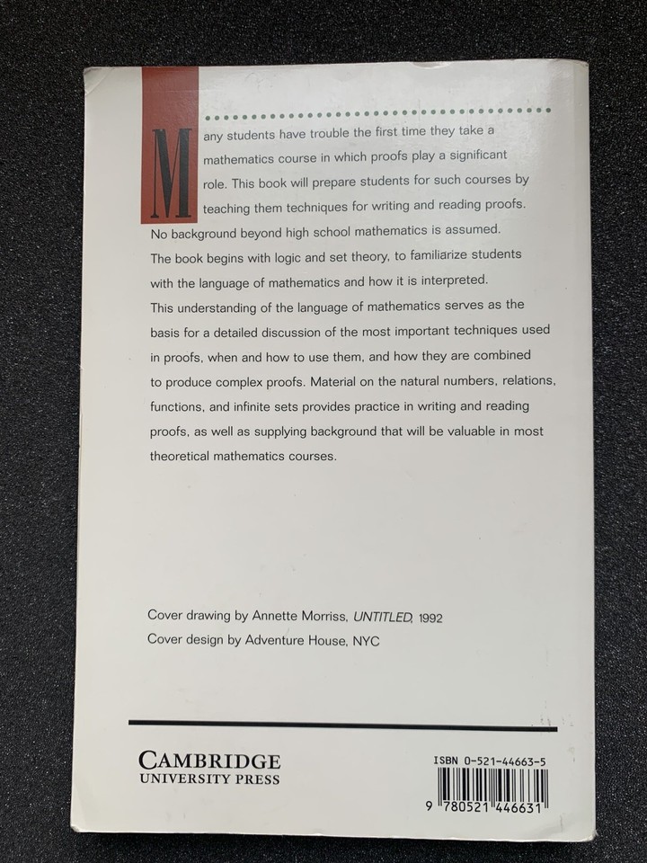 How to Prove It A Structured Approach Velleman First Edition Paperback ...