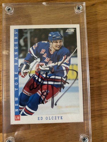 New York Rangers eddie olczyk score 1993 autograph | eBay