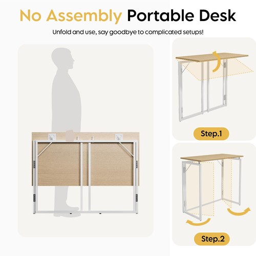 Folding Desk 30 Inch Small Foldable Desk For Small Space Minimalist ...