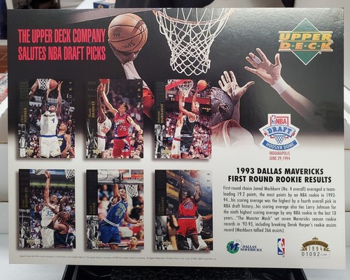 1994 Upper Deck Salutes NBA Draft Picks Sheet GSW Chris Webber # 1092/ ...