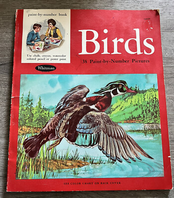 VTG 1961 Whitman's Birds 38 Paint by Number | eBay