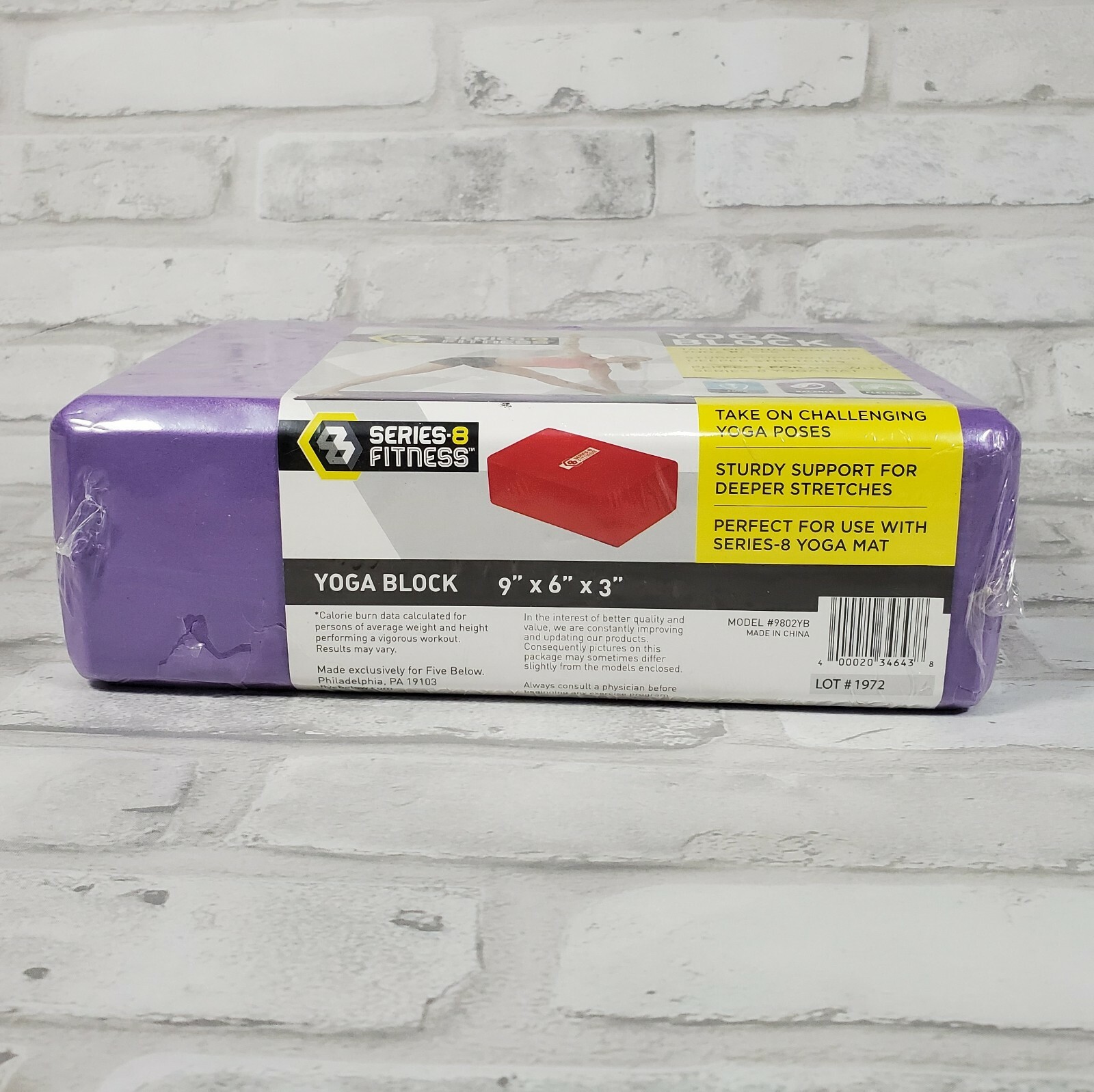 Series-8 Yoga Foam Exercise Block Purple 9” x 6” x 3” | eBay