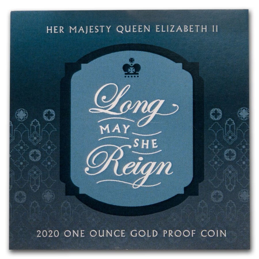 1 oz 100$ Gold Queen Elizabeth II. - Long May She Reign 2020 PP, B0454 ...