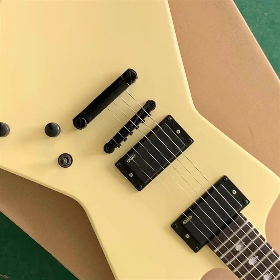 Customized Cream Yellow Explorer Goose Electric Guitar 6 Strings ...