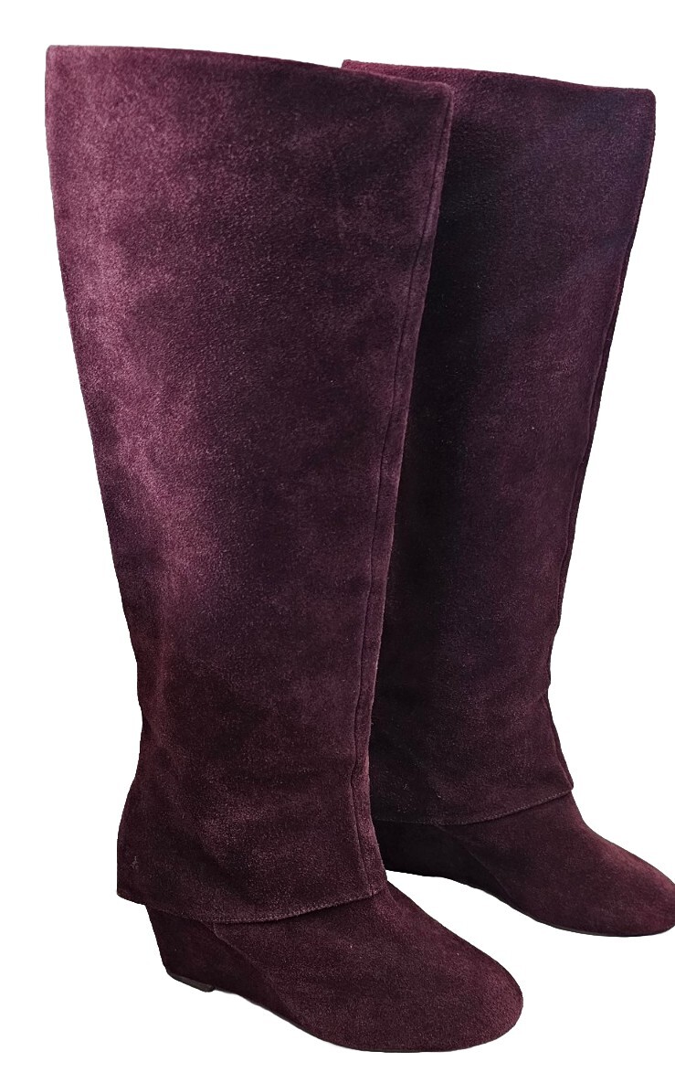 Steve Madden Mevin Wine Suede Leather Womens 6.5 Boots - Gem