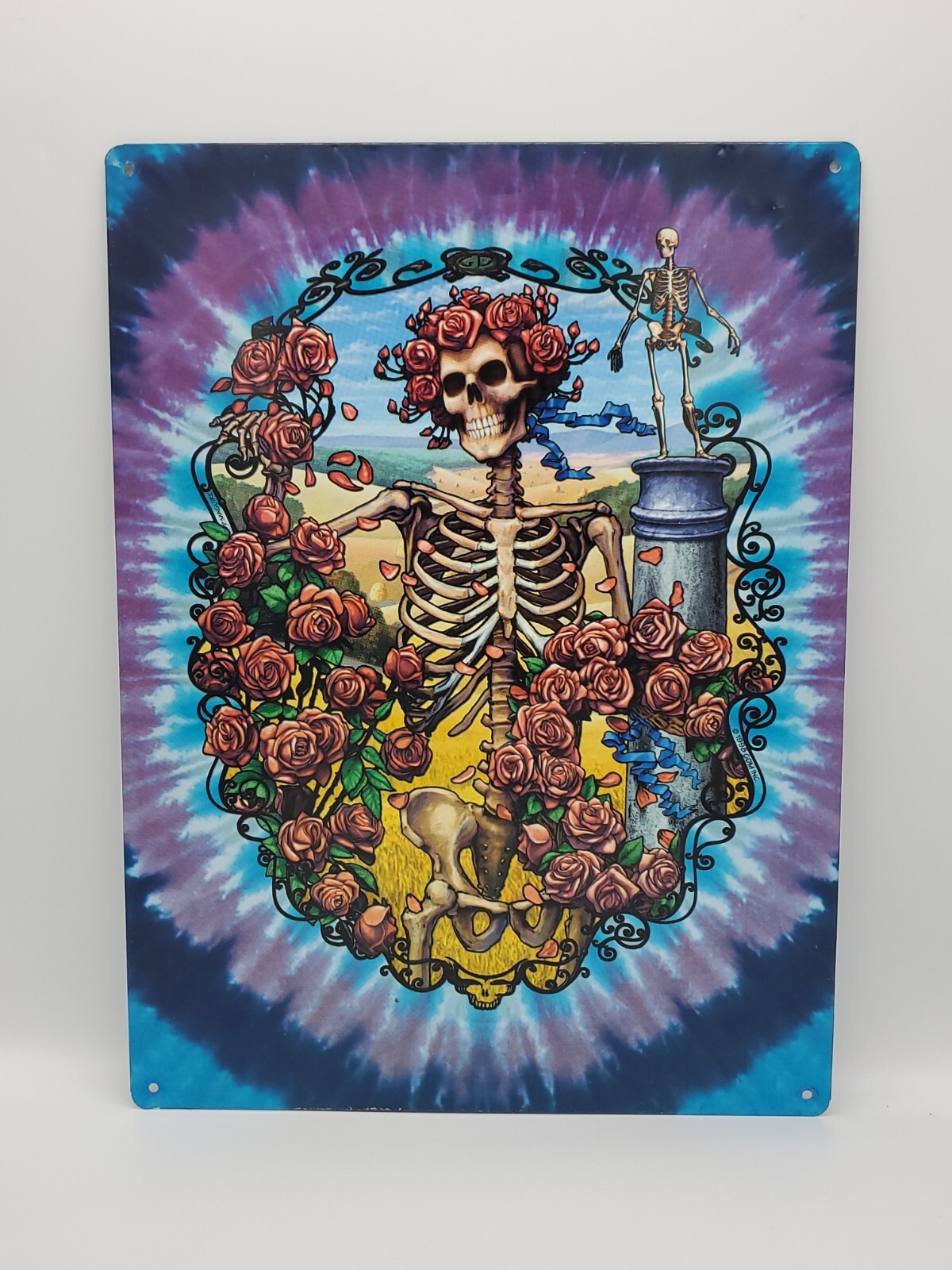 Original 1998 Grateful Dead Skeleton & Roses Metal Sign GDM Inc. | eBay