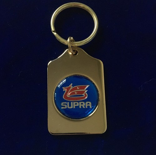 Vintage Keychain TOYOTA SUPRA Brass Car Key Fob Ring Metal Enamel MADE ...