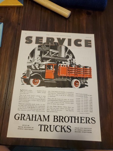 Graham Brothers Trucks 1929 Ad Mint Condition Antique Collectible | eBay