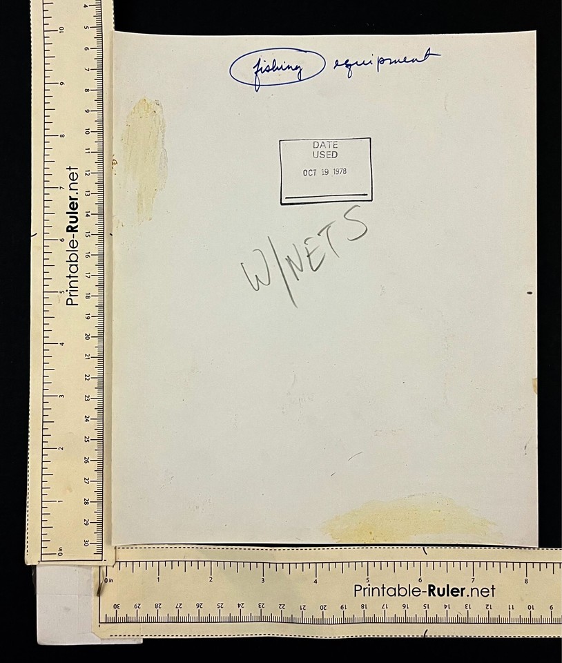 1978 San Diego CA Tuna Fisherman Mends Fishing Nets Vintage Press Photo ...