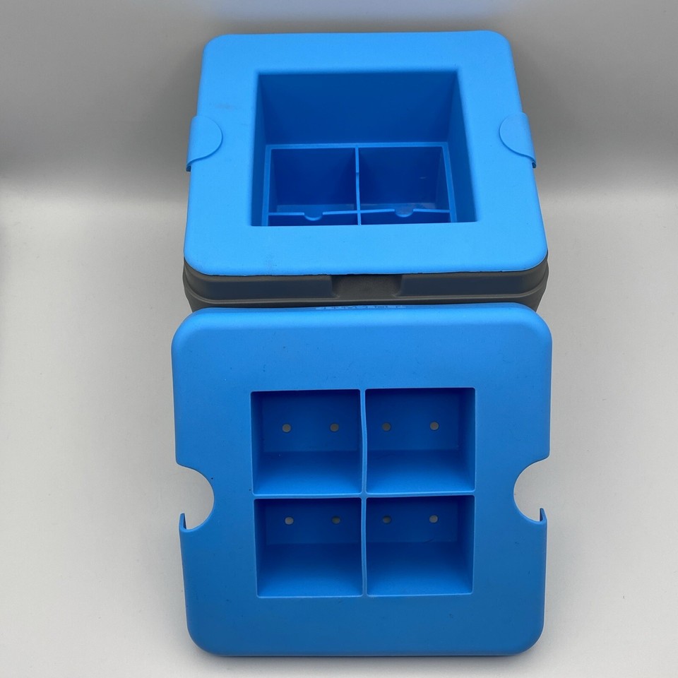 True Cubes Crystal Clear Ice Cube Maker - 4 2”X2” Ice Cube Silicone ...