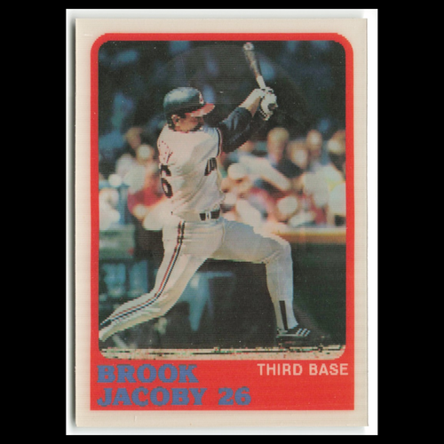 Brook Jacoby #72 1988 Sportflics Cleveland Indians Baseball Card MLB NM ...