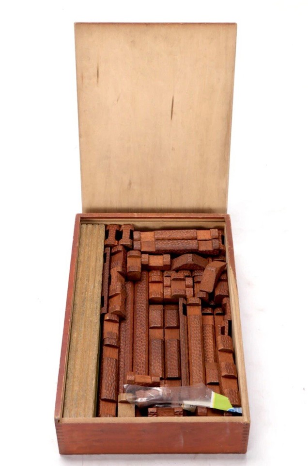 HUGE!! Antique American Logs In Original Wooden Boxes |Halsam| 2/Set ...