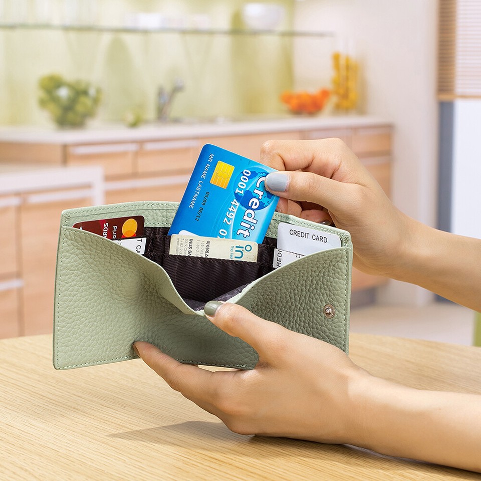 Women Wallet Credit Card Holder Genuine Leather RFID Blocking Pocket ...