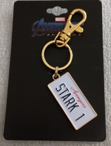 Marvel Avengers Endgame Tony Stark 1 License Plate Key Chain New MIP ...