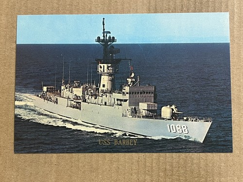 Postcard USS Barbey DE-1088 Navy Destroyer Ship Vintage Military PC | eBay