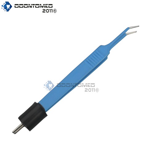 Bipolar Iris Forceps Angled Foot Activated ReUsable Electrosurgical EL ...