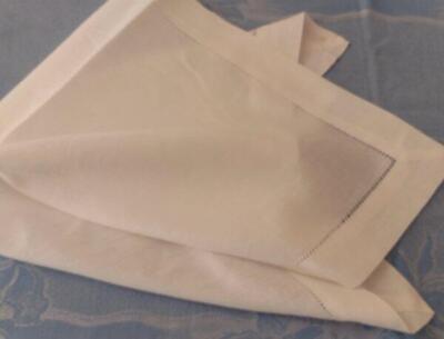 Vintage Set 8 Linen Lapkin Napkins Monogram Y Hemstitch Large Dinner ...