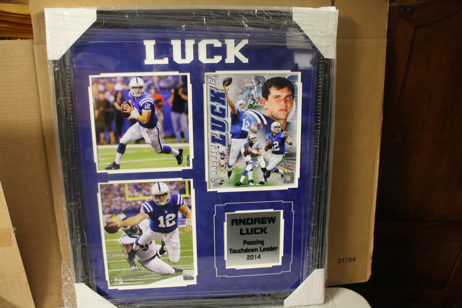 INDIANAPOLIS COLTS ANDREW LUCK TRIBUTE COLLAGE FRAMED W/SUEDE MATTING ...